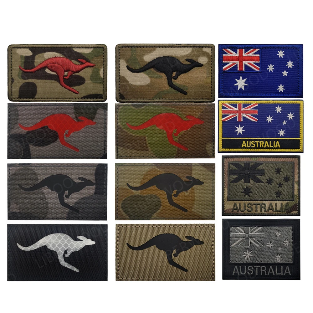 Australia Camouflage Kangaroo IR Infrared Reflective Patch PVC Tactical ...