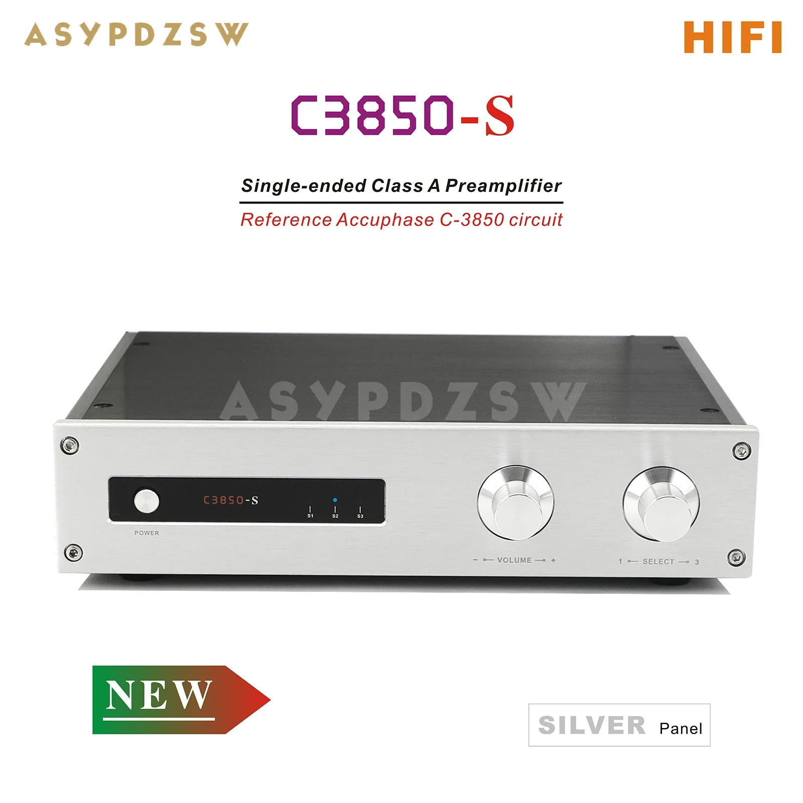HIFI C3850-S Single-ended Class A Preamplifier With 3 Way RCA input ...
