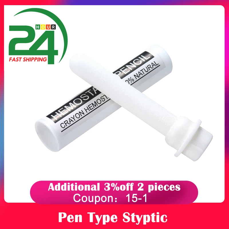 Pen Type Styptic Pencils Bloodstone Stops Cuts Bleeding Shaving Cut ...