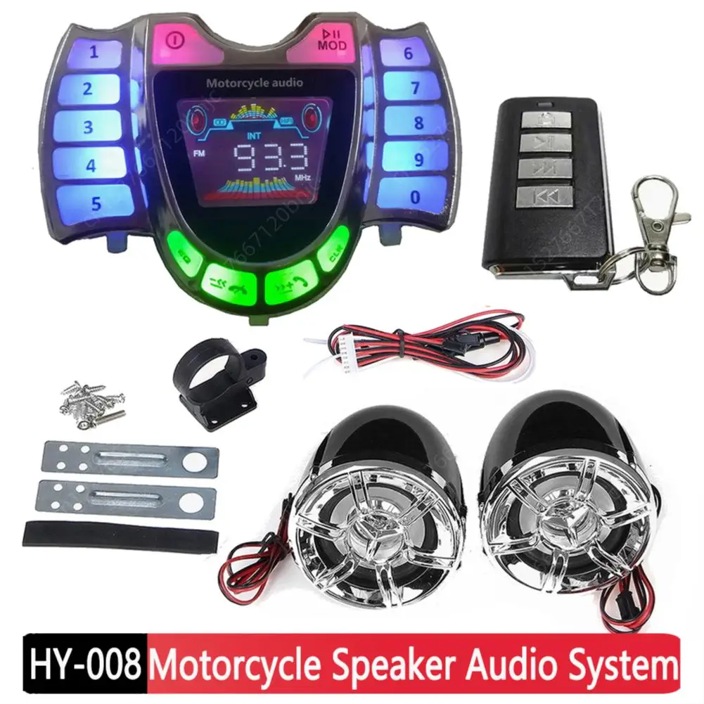 Altavoz-est-reo-Bluetooth-para-motocicleta-sistema-de-Audio-manos ...