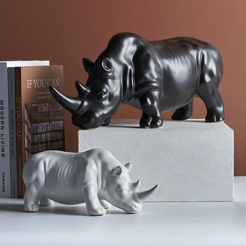 Ceramic-Crafts-Simulation-Animal-Sculpture-Rhino-White-Rhino-Ceramic ...