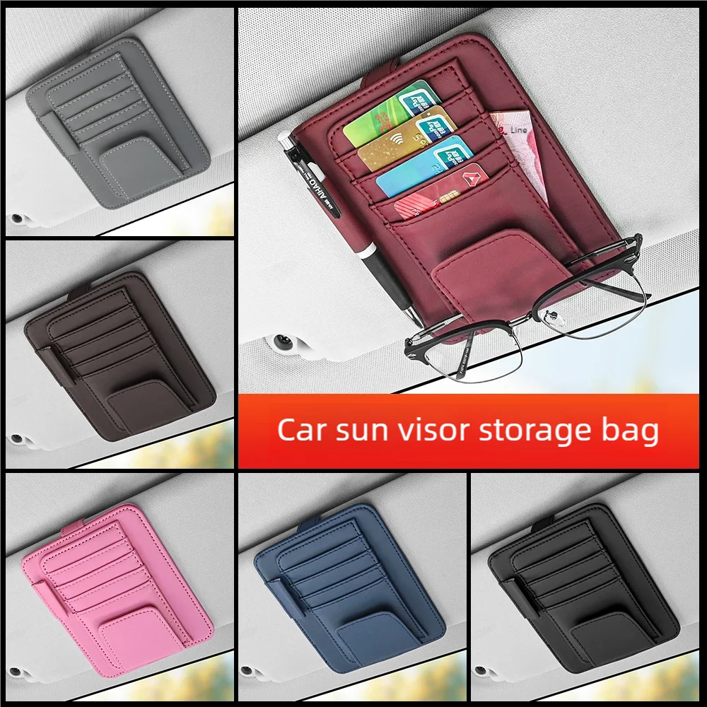 Car Visor Organizer Multi-Pocket Pouch Bag Scratch-resistant Auto Visor ...