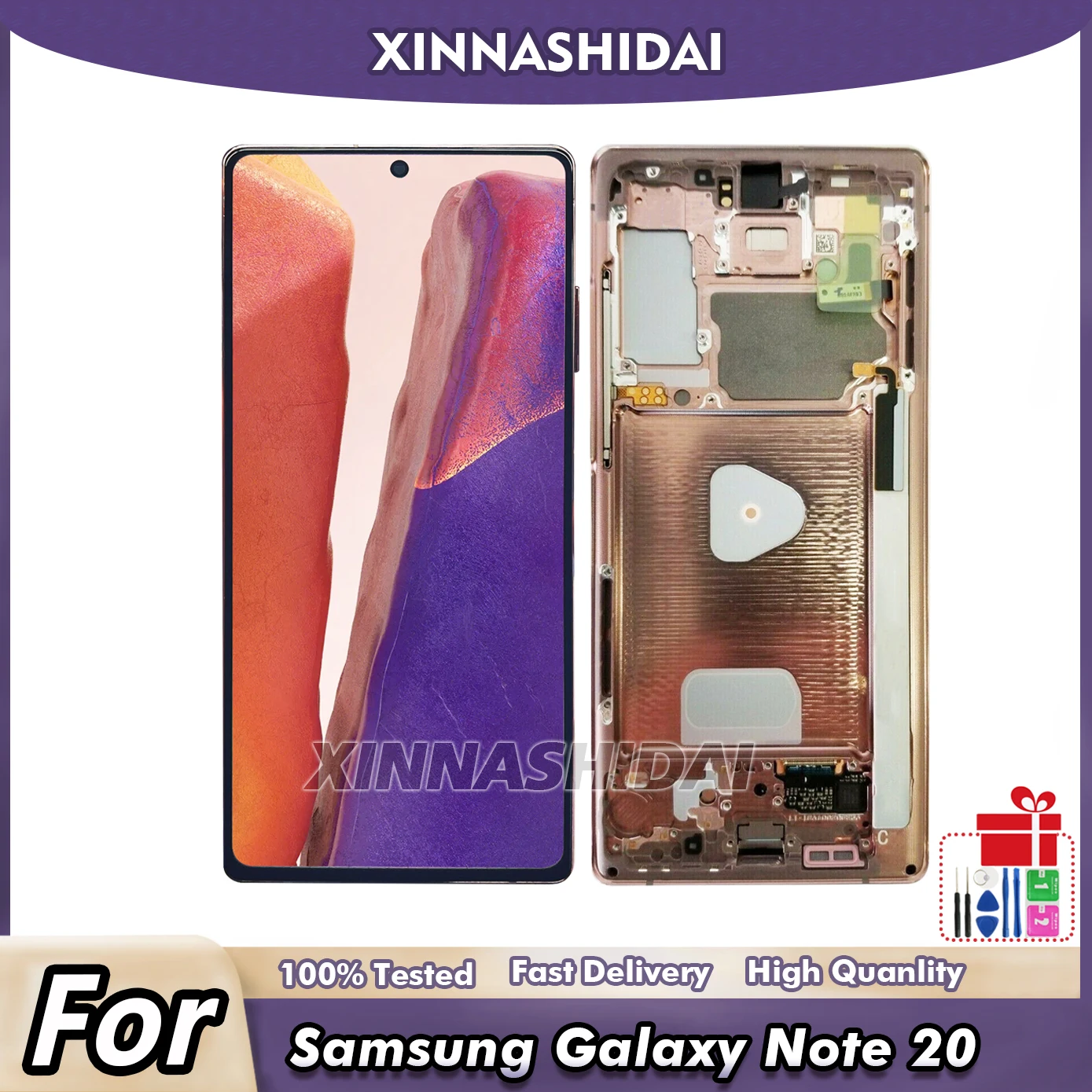 شاشة Oled lcd لسامسونج غالاكسي نوت 20 5g n981 n981u n981b ، شاشة تعمل ...