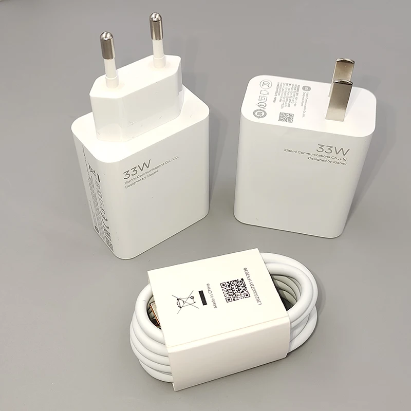 33W-Charger-For-Xiaomi-EU-US-Turbo-Fast-Charger-Type-C-Cable-For-Mi-11 ...