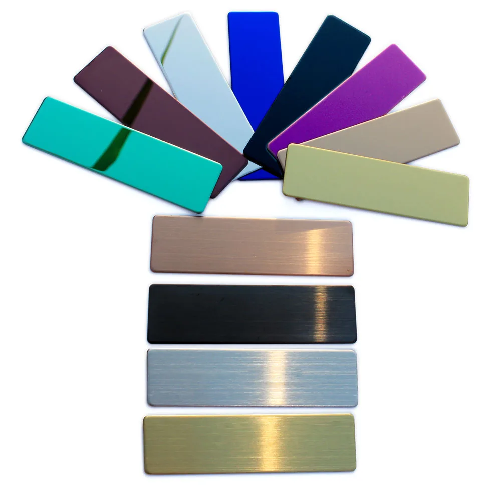 10pcs-Laser-Engraving-Name-Badge-Holder-Round-Corner-Stainless-Steel ...