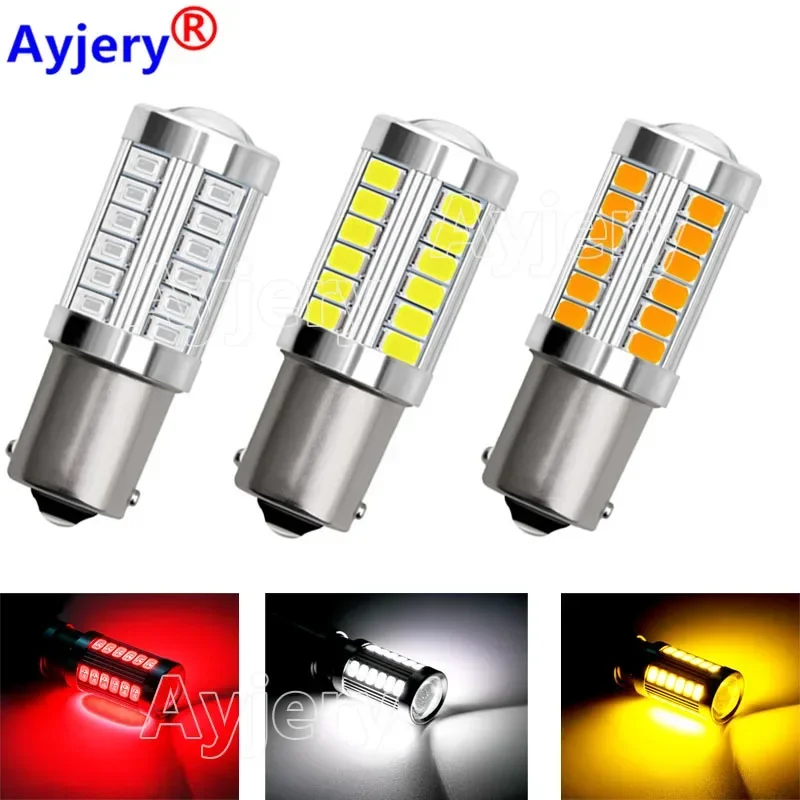 2Pcs-12V-1156-Led-Bulb-BA15S-P21W-33-LED-5630-5730-SMD-Car-Tail-Bulb ...