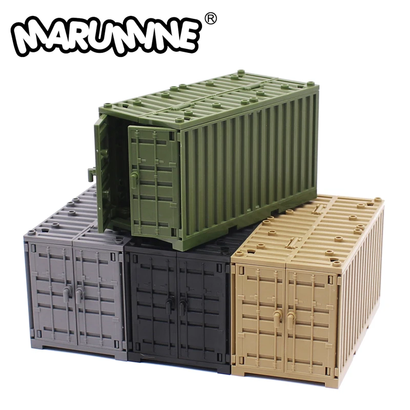 Marumine MOC Military Container Weapon Boxes Bricks Accessories Army ...