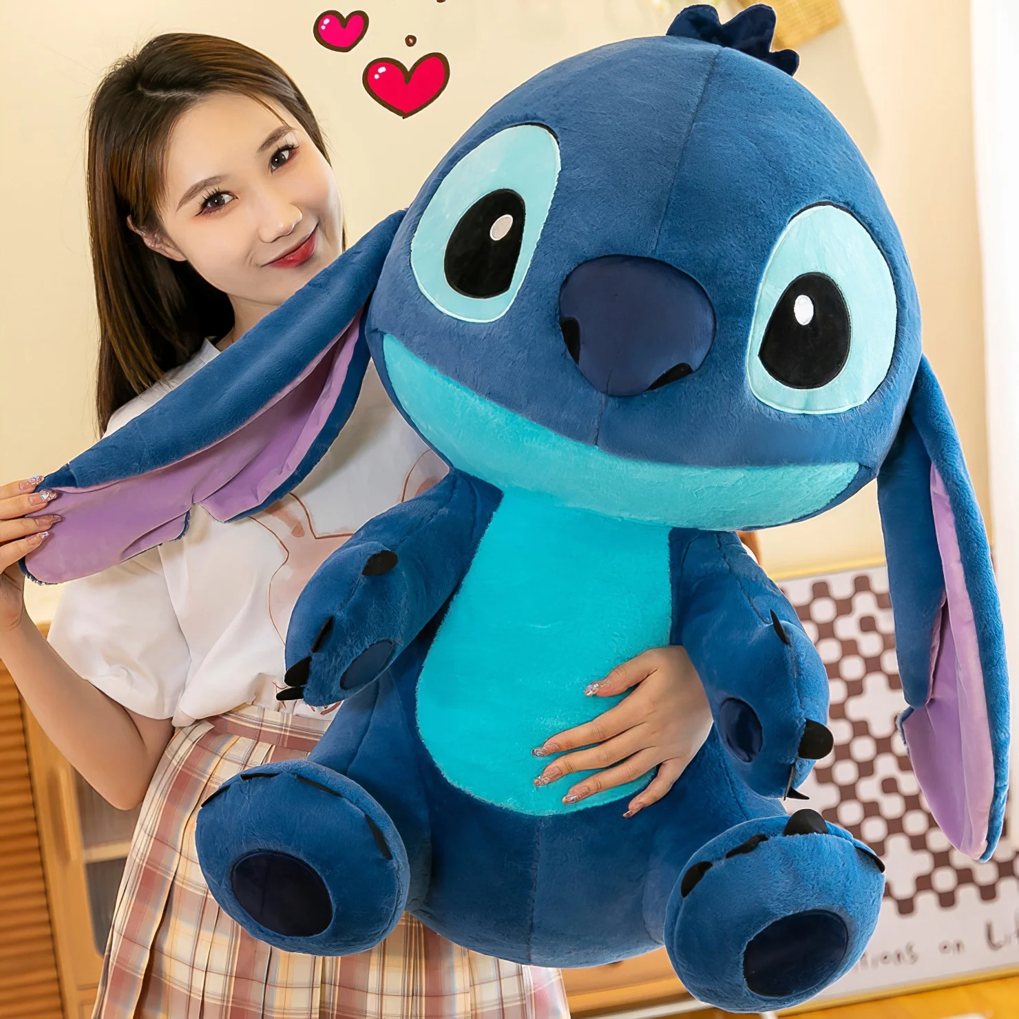 Anime-Lilo-e-Stitch-Plush-Toy-Peluches-Kawaii-Big-Ear-Stitch-boneca-de ...