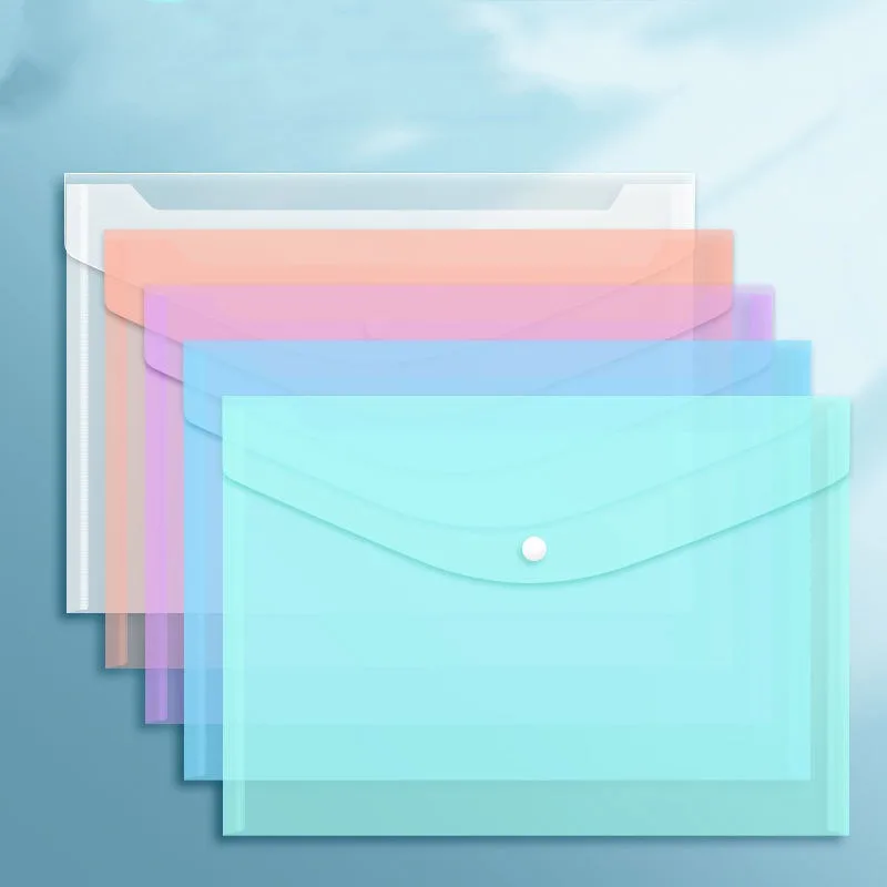 5Pcs-Transparent-Document-Folder-A4-Storage-Bags-Pocket-Waterproof ...