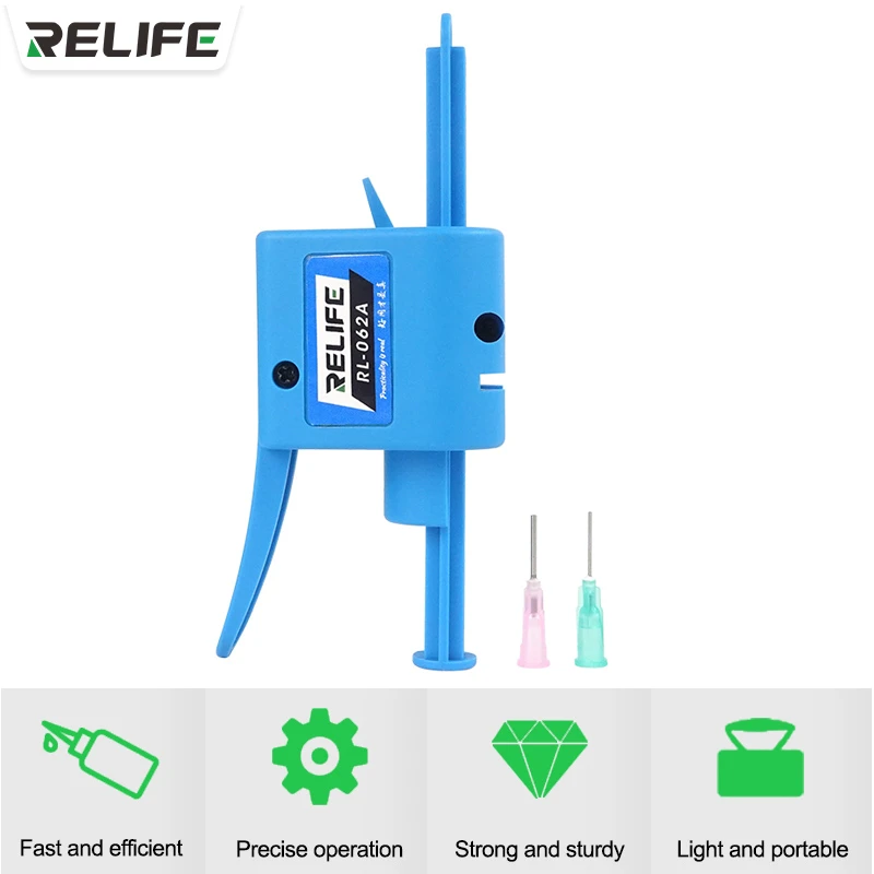 RELIFE Manual Glue Gun Booster With Needle For 10CC Syringe Oil Solder ...