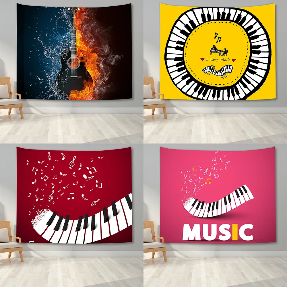 Customizable-Music-Piano-Tapestry-Home-Decor-Tapestry-Living-Room-Decor ...