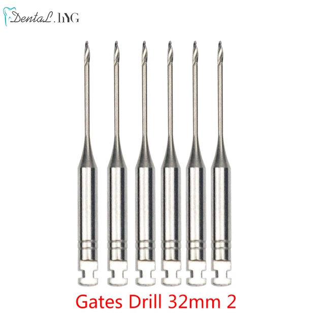6Pcs/Pack Dental Endodontic Gates Drill Glidden Rotary 32mm Engine Use ...