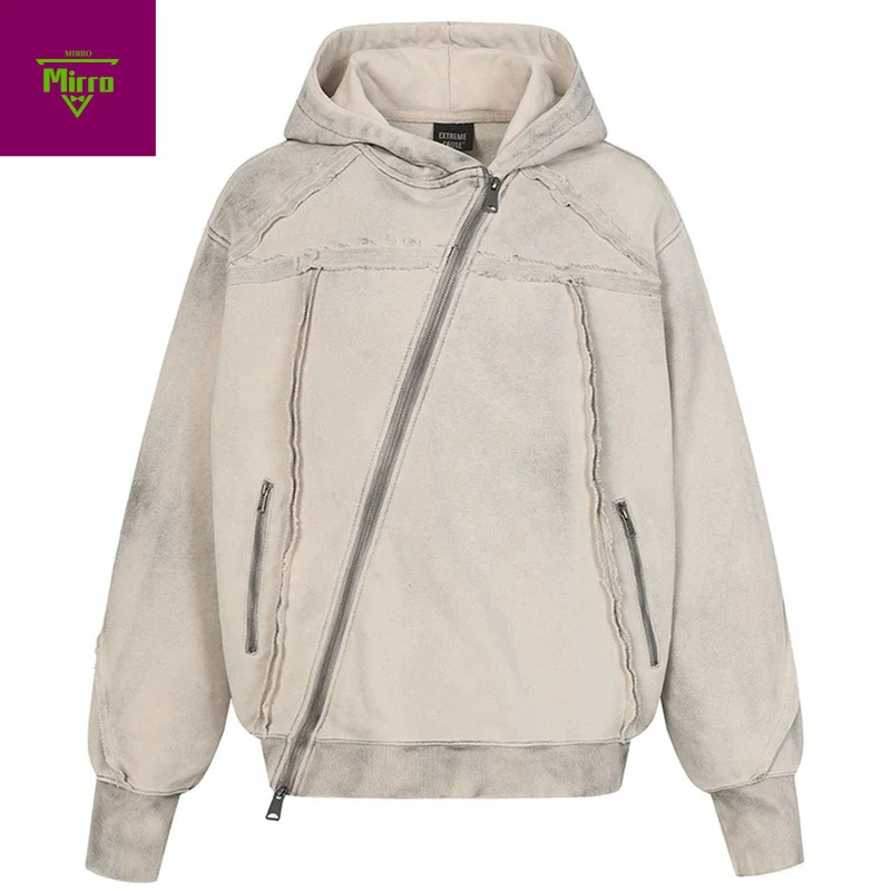 Irregular Patchwork Vintage Hoodies Men Streetwear Harajuku Hip Hop ...