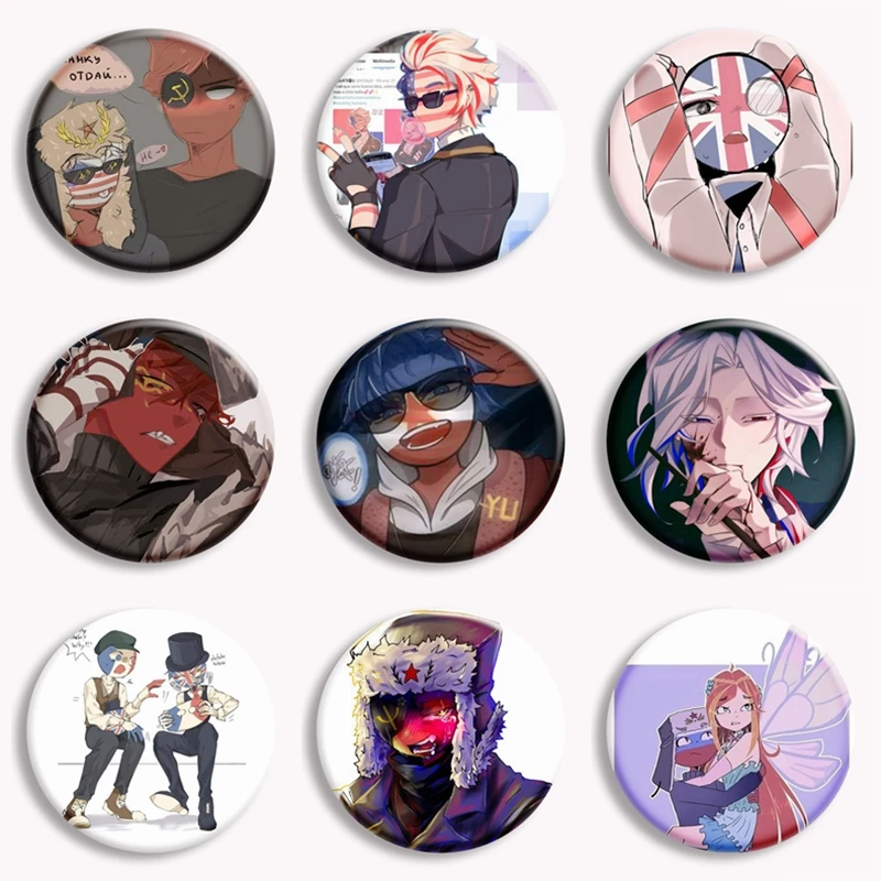 Creative-Cartoon-Countryhuman-Fanart-Button-Pin-Funny-Anime-Brooch ...
