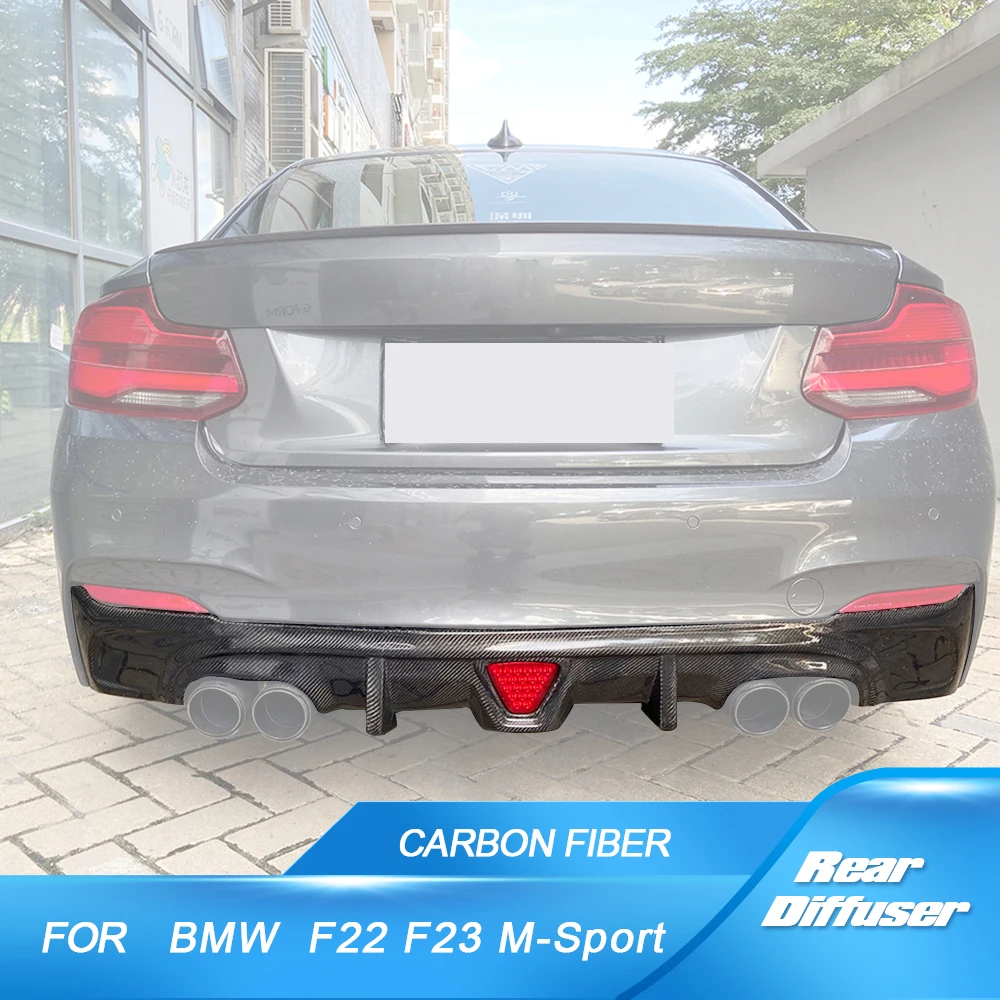 Carbon-Fiber-FRP-Car-Rear-Bumper-Lip-Diffuser-for-BMW-F22-F23-M-Sport ...