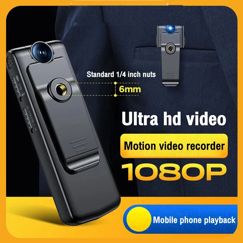 Esporte Bicicleta Body Camera Clip, 1080P Mini Rotate Dash Cam, Video ...