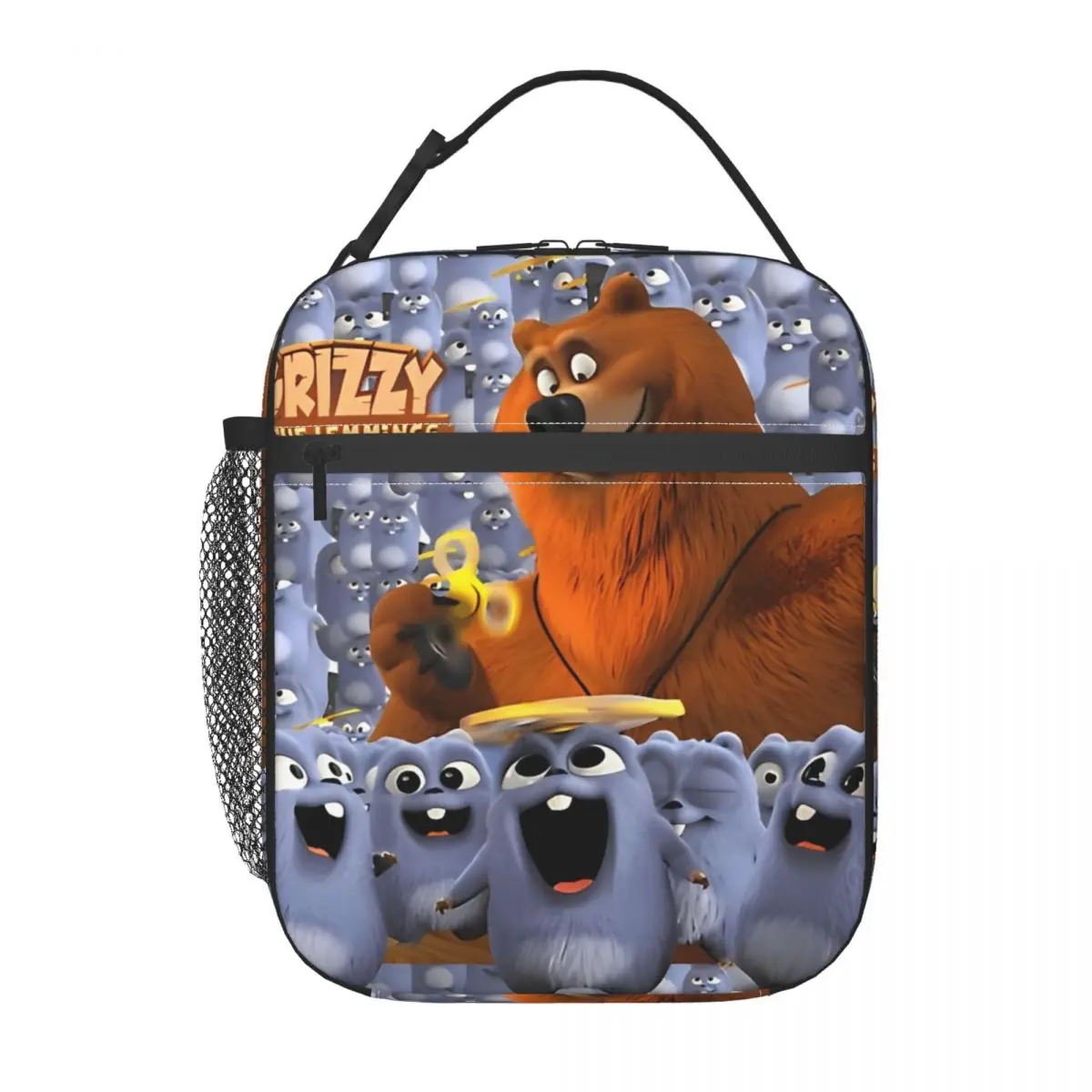 Cute Bear Grizzy And Lemmings Merch Insulated Lunch Bag For Office Food ...