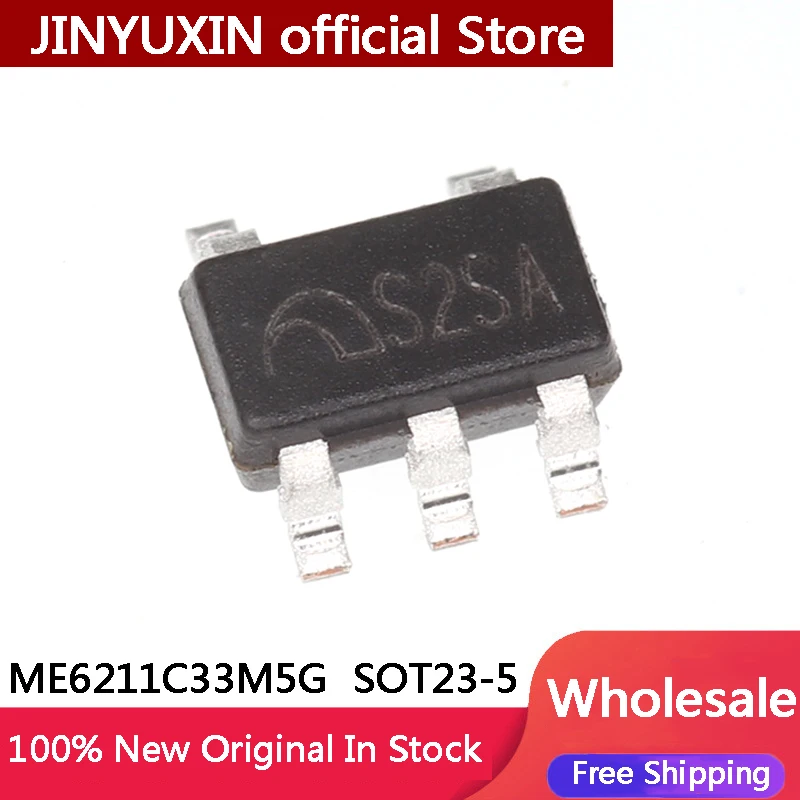 10-1000Pcs-New-Original-ME6211C33M5G-SOT23-ME6211C33-SOT23-5-Power-Management-Series-3-3V-IC ...