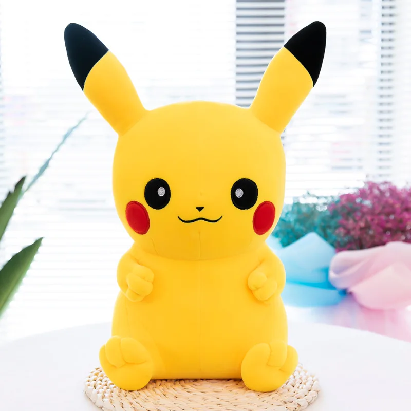 Pokemon Series Anime Cute Down Cotton Smiling Pikachu Doll Plush Toy ...