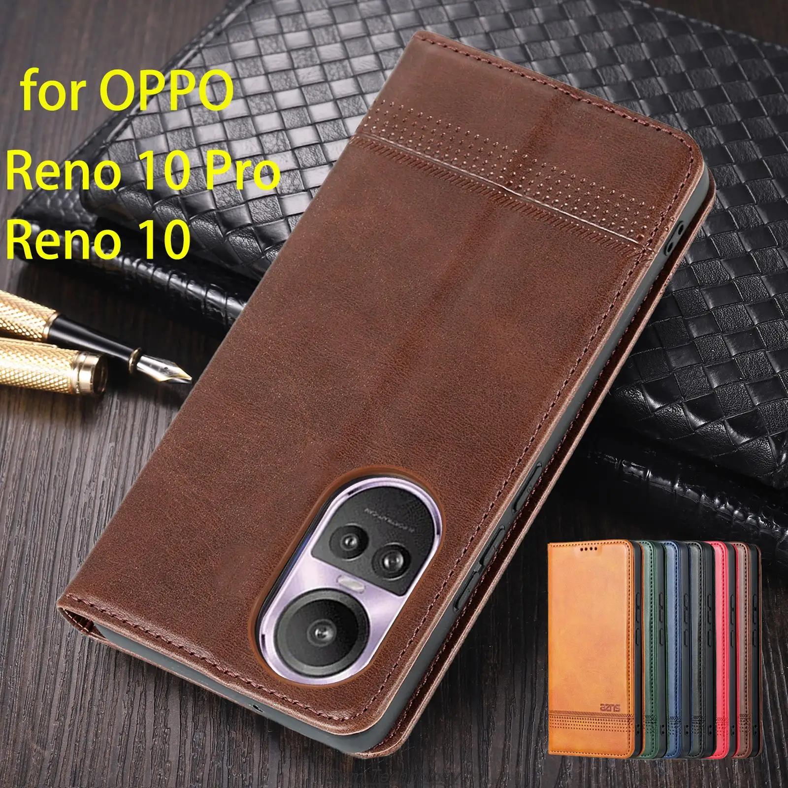 Deluxe Magnetic Adsorption Leather Case for OPPO Reno10 / Reno 10 Pro 6 ...