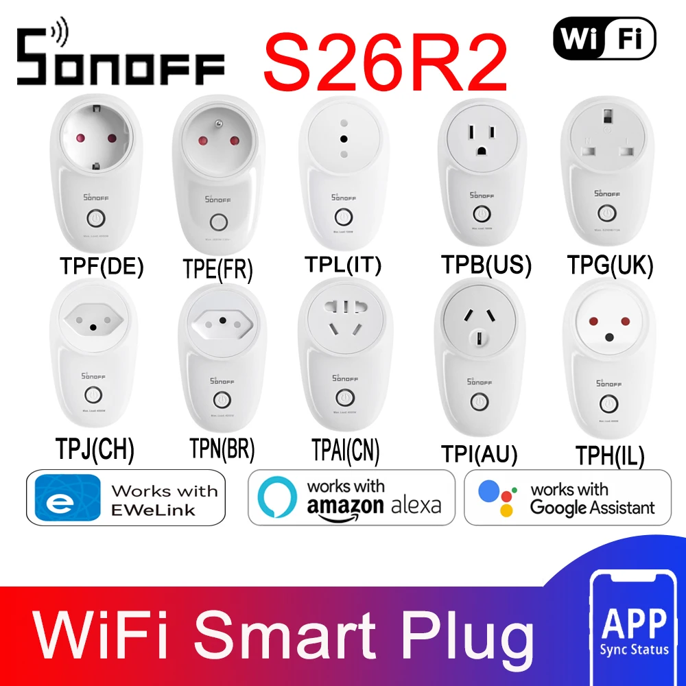 SONOFF-S26R2-Wireless-Smart-Socket-WiFi-Smart-Plug-Switch-Timing-Smart ...