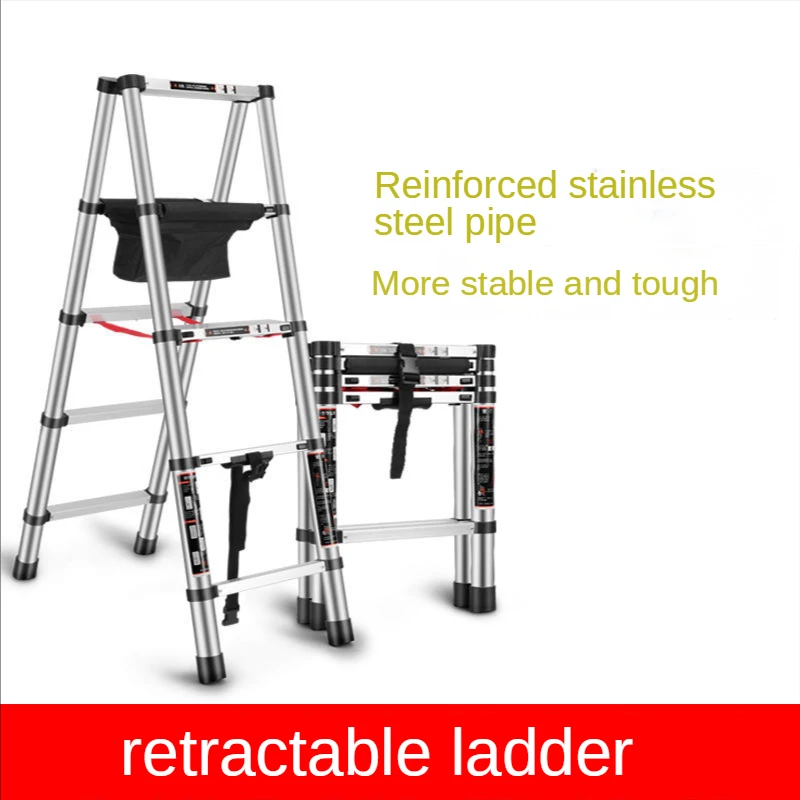 Stainless-Steel-Ladder-A-type-Telescopic-Ladders-5-Step-Folding-Ladder ...