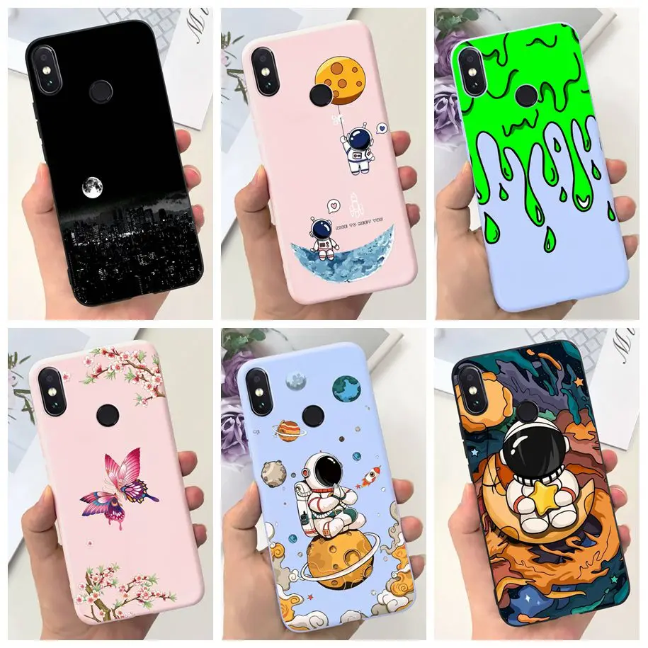 For Xiaomi Redmi Note 5 Pro Case Cute Astronaut Slim Soft TPU Matte ...