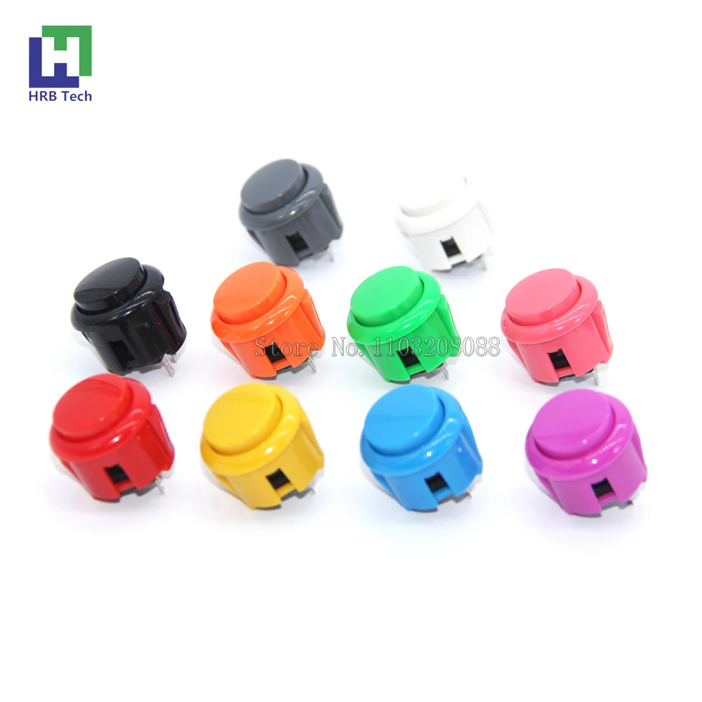 10-pcs-24mm-Arcade-Push-Button-Built-in-Small-Microswitch-DIY-Arcade ...