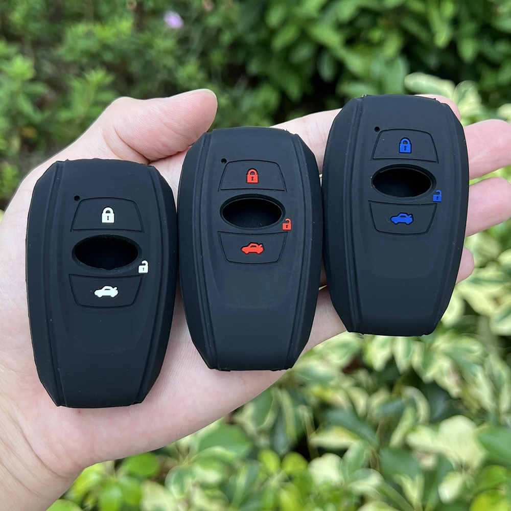 Silicone-rubber-car-key-case-cover-set-for-subaru-Legacy-impreza ...