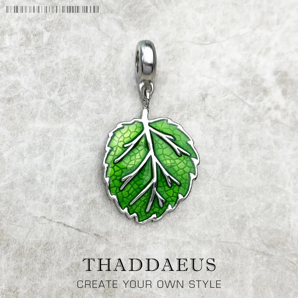 Leaf Charm 925 Sterling Silver | Sterling Silver Green Charm | Charms ...
