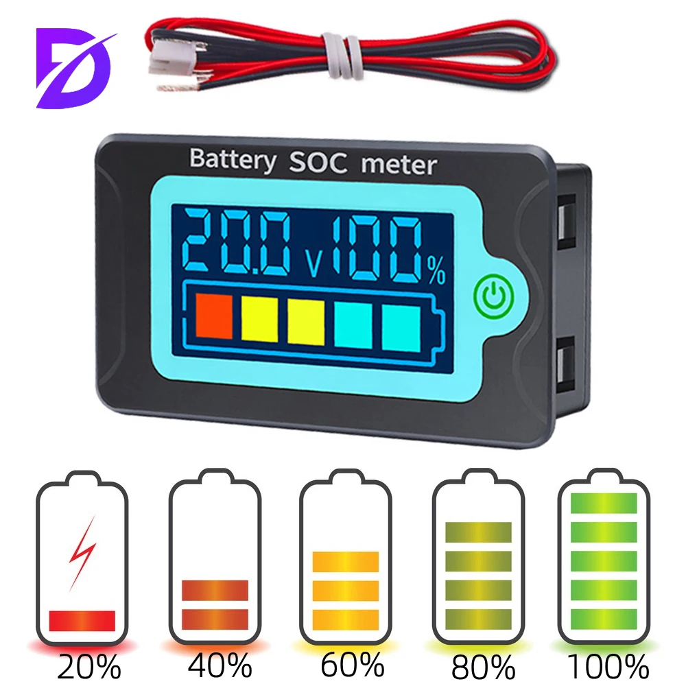 Lithium-Battery-Capacity-Display-Indicator-Meter-DC-Voltmeter-8-100V ...
