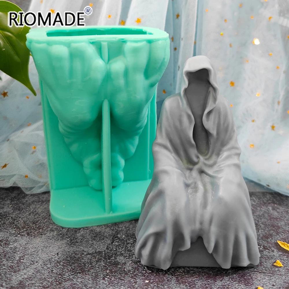 3D-Wizard-Silicone-Candle-Mold-Halloween-Party-Home-Decoration-DIY ...