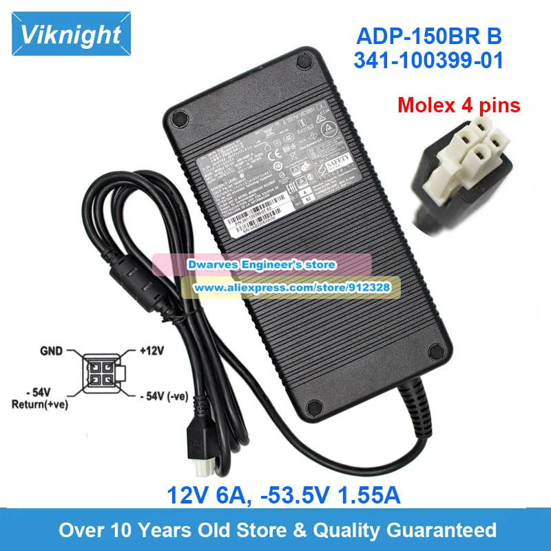 ADP-150BR B 341-100399-01 Ac Adapter 12V 6A -53.5V 1.55A Charger for ...