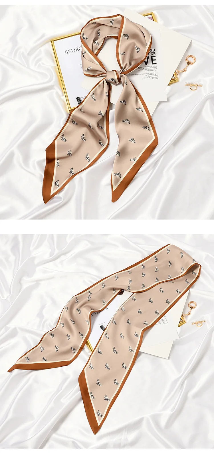 Foulard Long Pour Femmes, Écharpe Pour Cheveux Fins, Bandeau De Mode ...