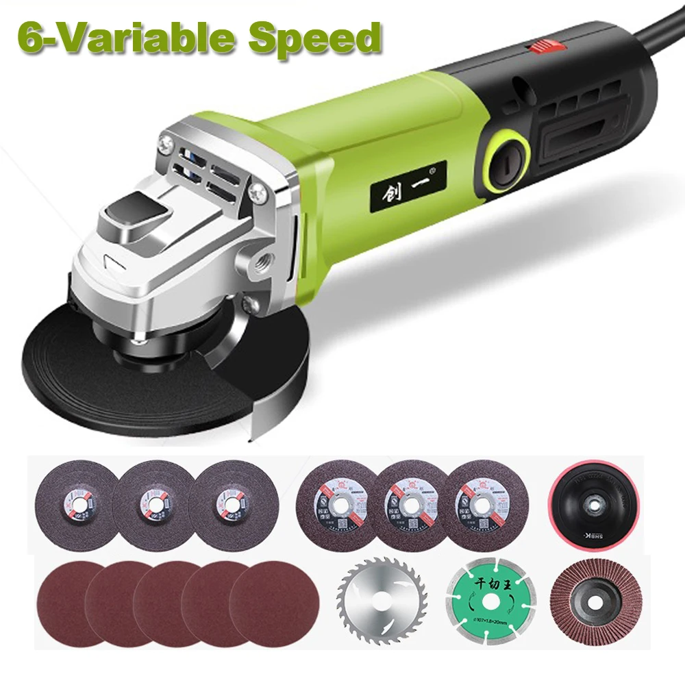Electric-Angle-Grinder-220V-6-Variable-Speed-11000RPM-Brushless-Motor ...