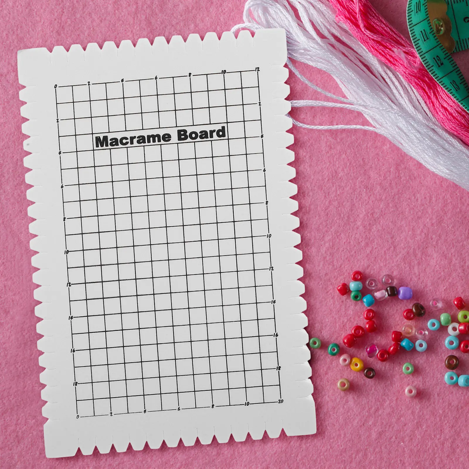 Foam Macrame Board Grid Double-Sided Clear Grid Foam Board for Knotting ...