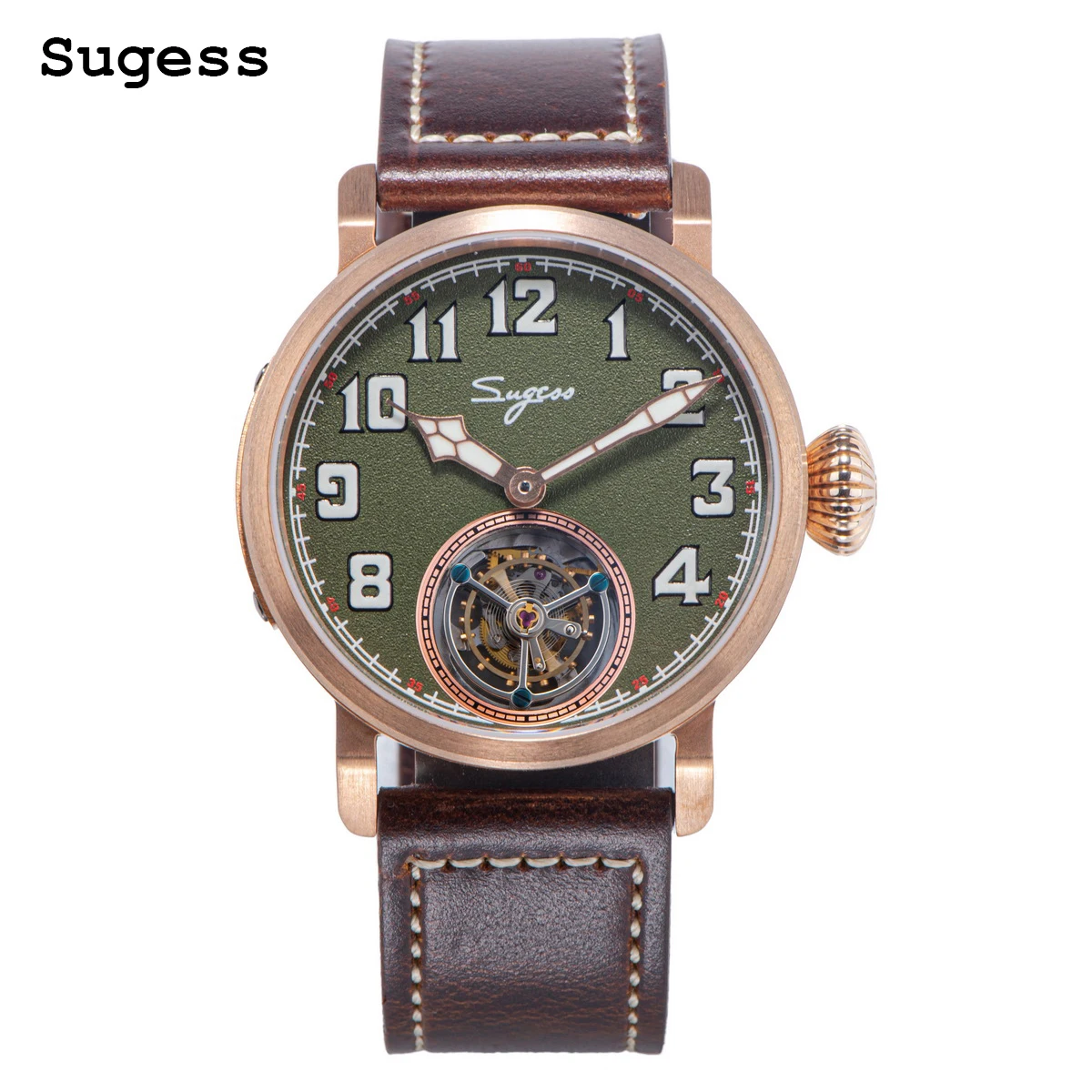 Sugess-Tourbillon-Bronze-Men-Watch-Original-ST8230-Movement-HandWind ...
