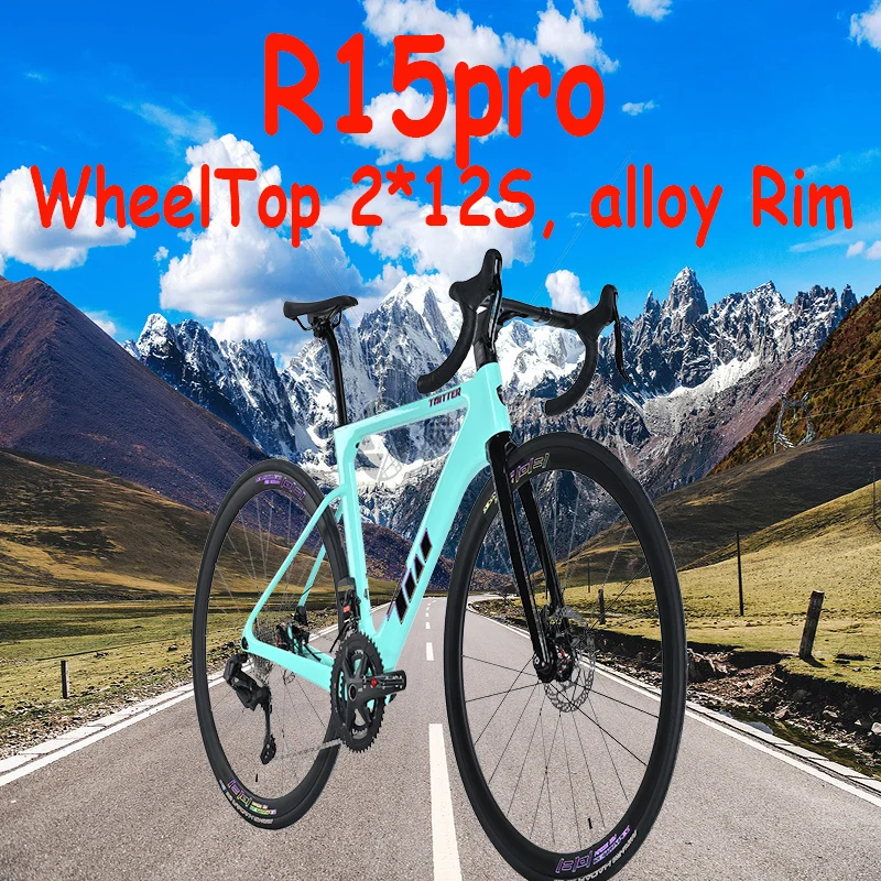 TWITTER-R15-Pro-bicicletta-Full-Carbon-bici-da-strada-leggera-con-Set ...