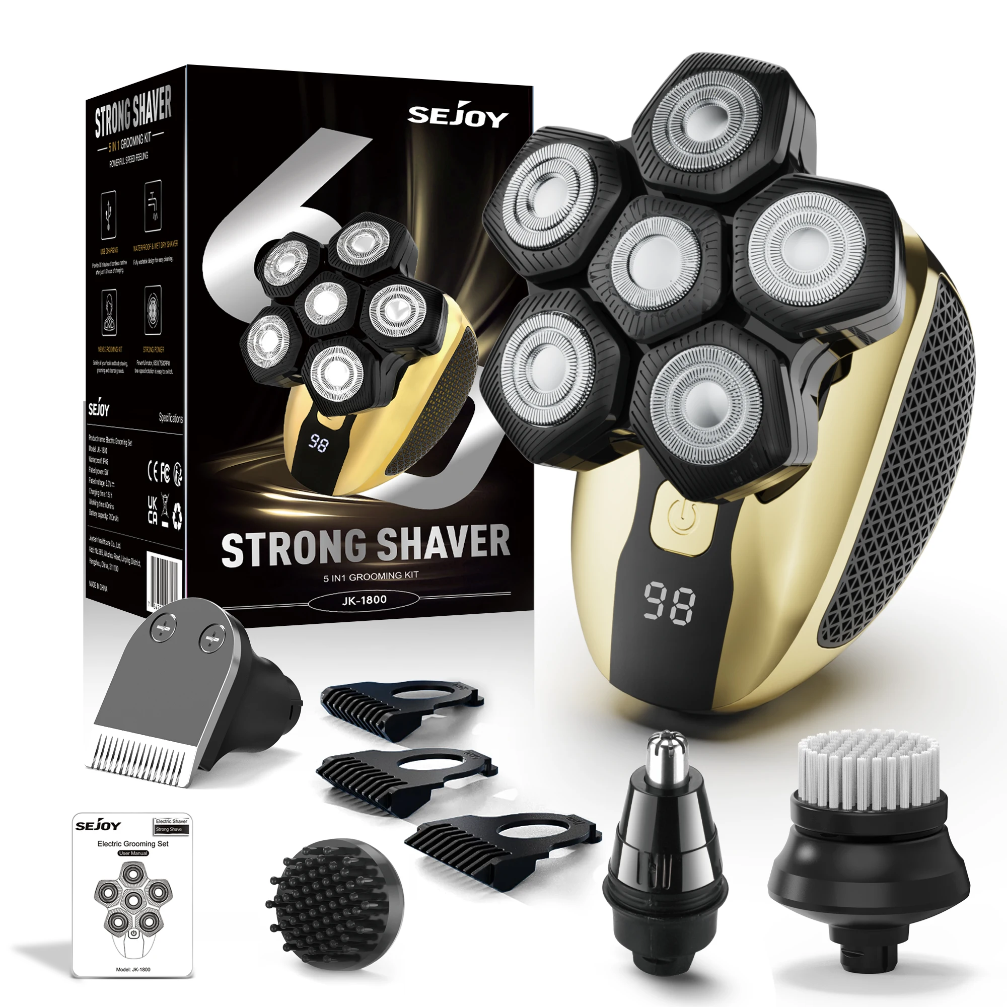 Sejoy-Electric-Head-Shaver-for-Bald-Men-Multifunctional-Razor-for-Men ...
