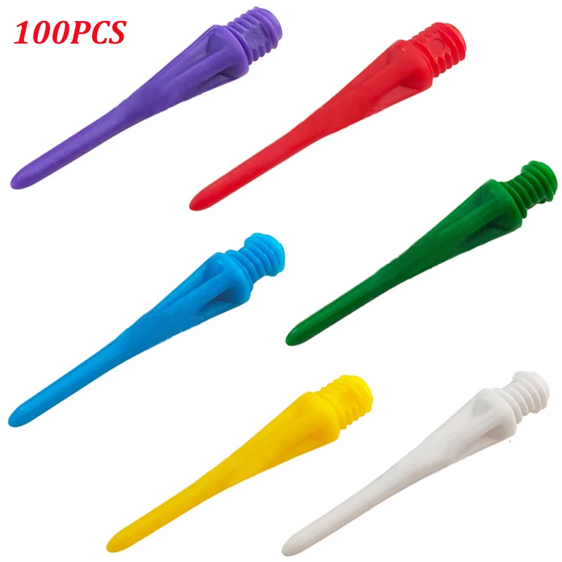 100PCS-Colorful-Soft-Dart-Tips-2BA-Screw-Durable-Soft-Tip-Points-Needle ...