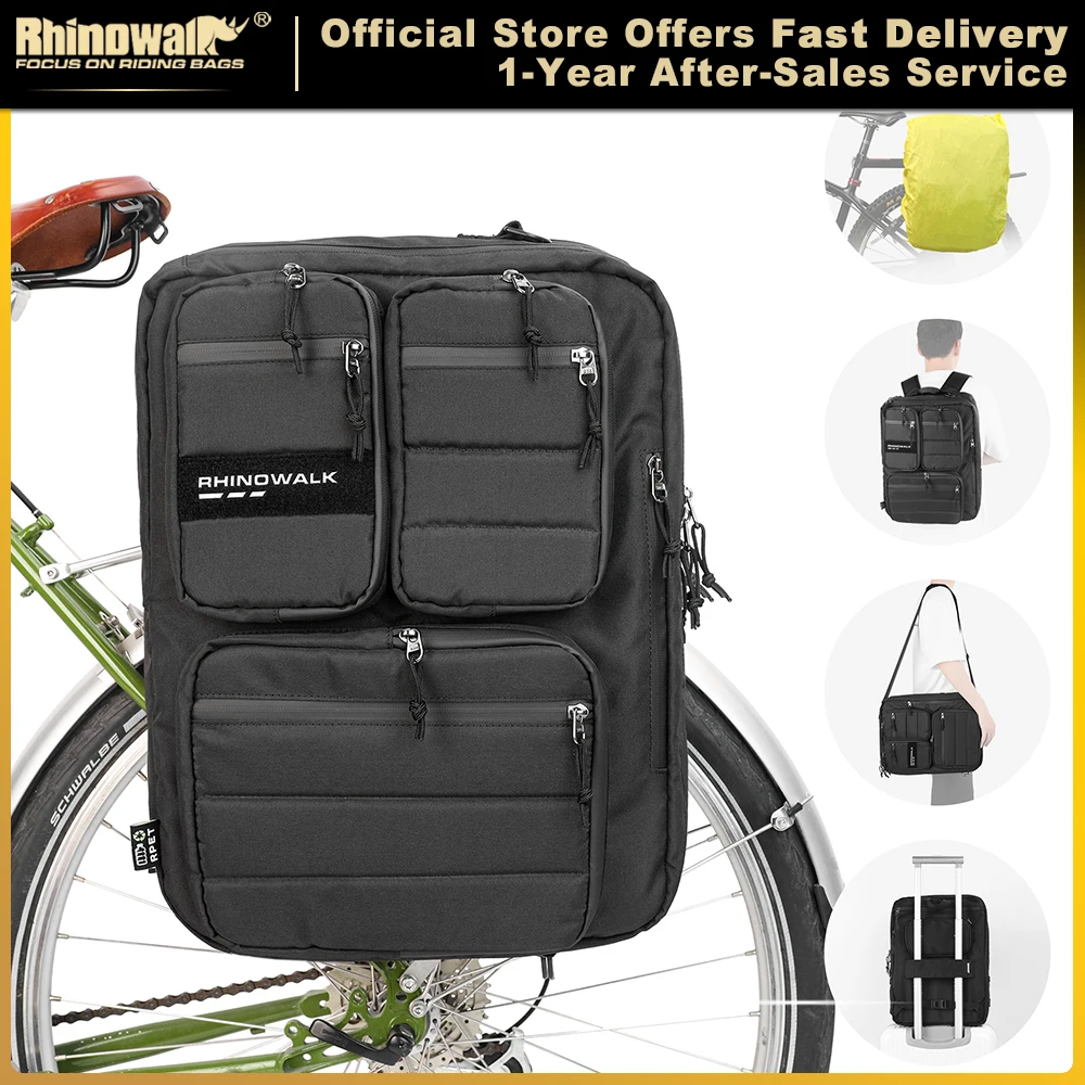 Rhinowalk-25L-Bicycle-Pannier-Bag-Large-Capacity-Cycling-Bag-With ...