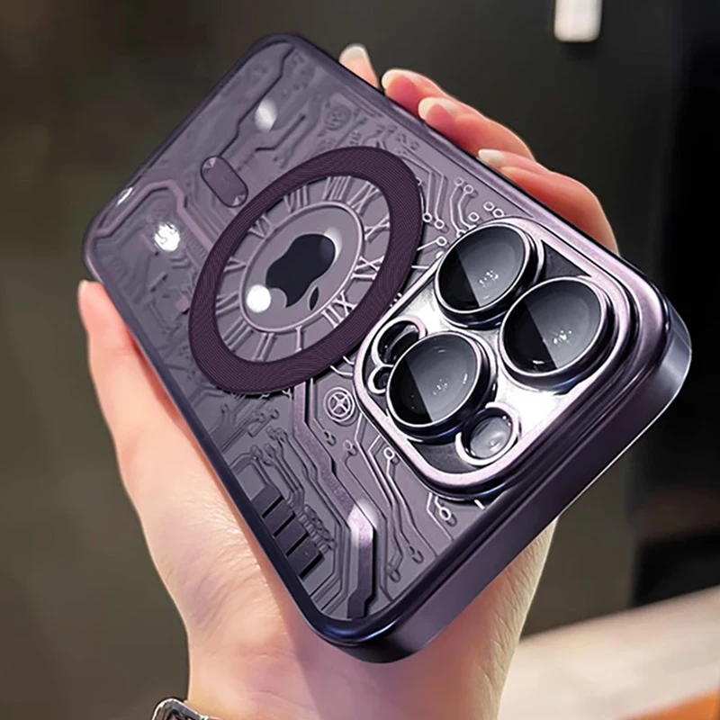 Luxury-Circuit-Pattern-For-Magsafe-Case-For-iPhone-15-14-13-12-11-Pro ...