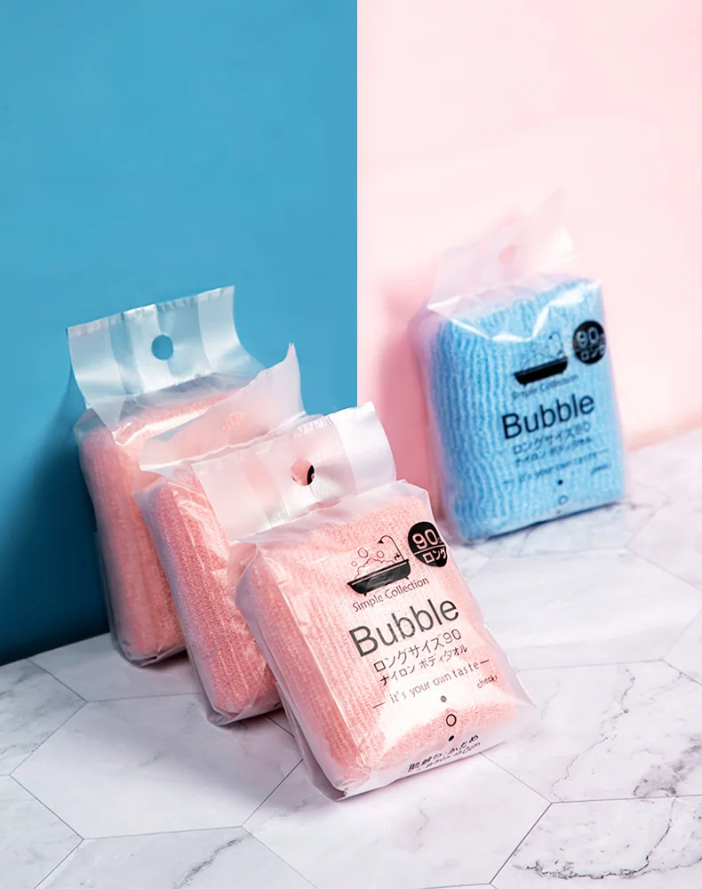 Nylon Bath Towels Bath Bubbling Net Comfort Bath Towels 30 * 90cm Scrub ...