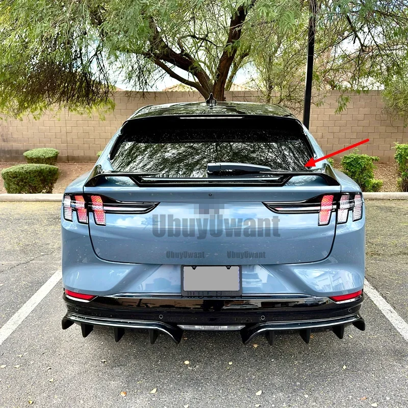 For Ford Mustang Mach-E 2021-Up Car Spoiler ABS Material Carbon Fiber ...