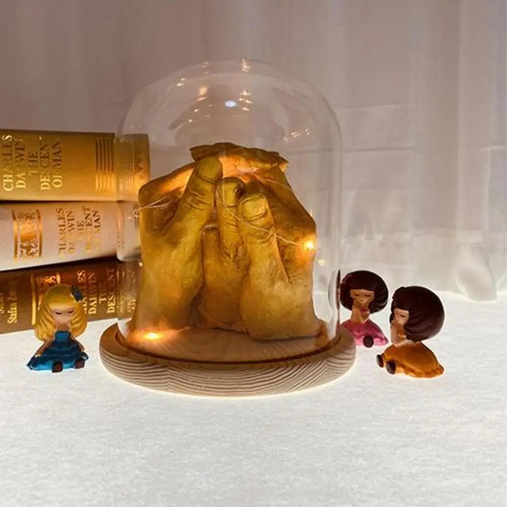 DIY Couples Hands Casting Kit 3D Hands Mold Baby Plaster Mold Kit Hand ...