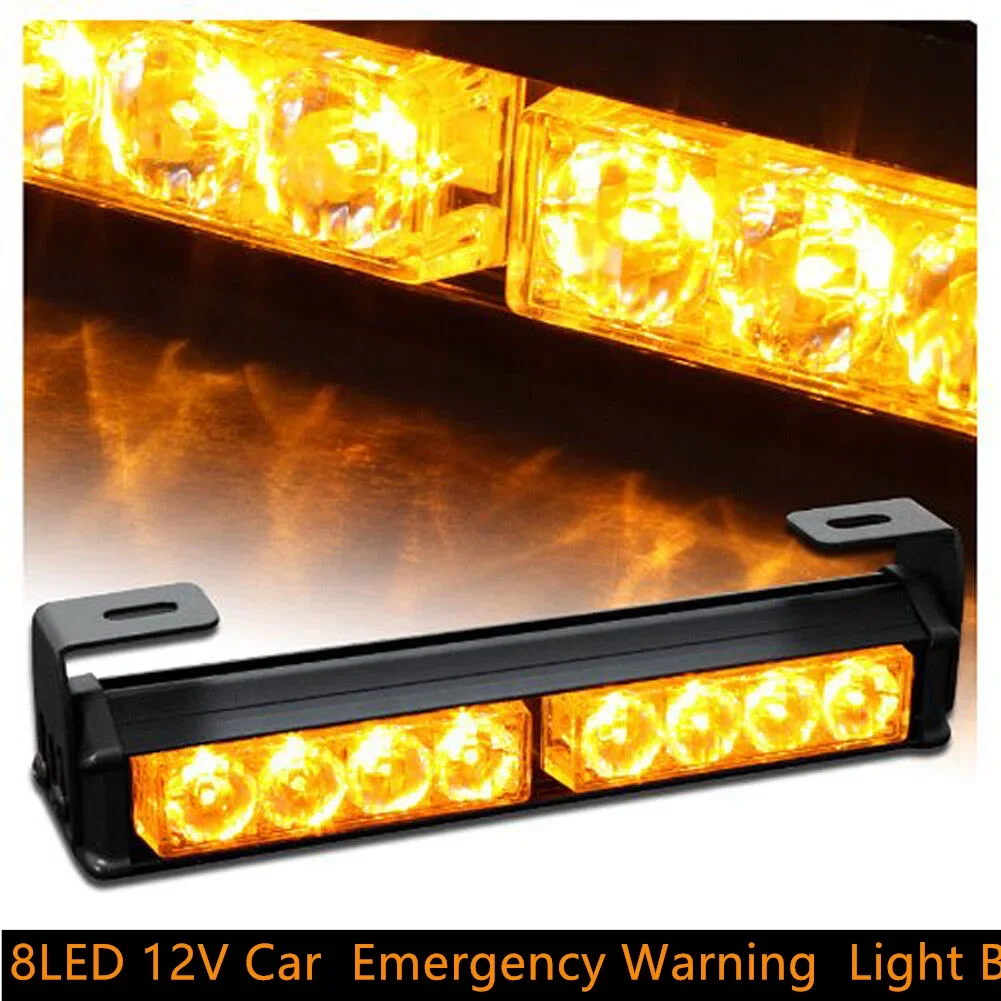 8-LED-Hazard-Emergency-Warning-Tow-Traffic-Advisor-Strobe-Light-Bar-12v ...
