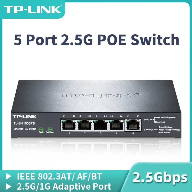 TP-Link-5-Port-2-5G-PoE-Switch-2-5GBASE-T-Network-Switch-RJ45-2500Mbps ...