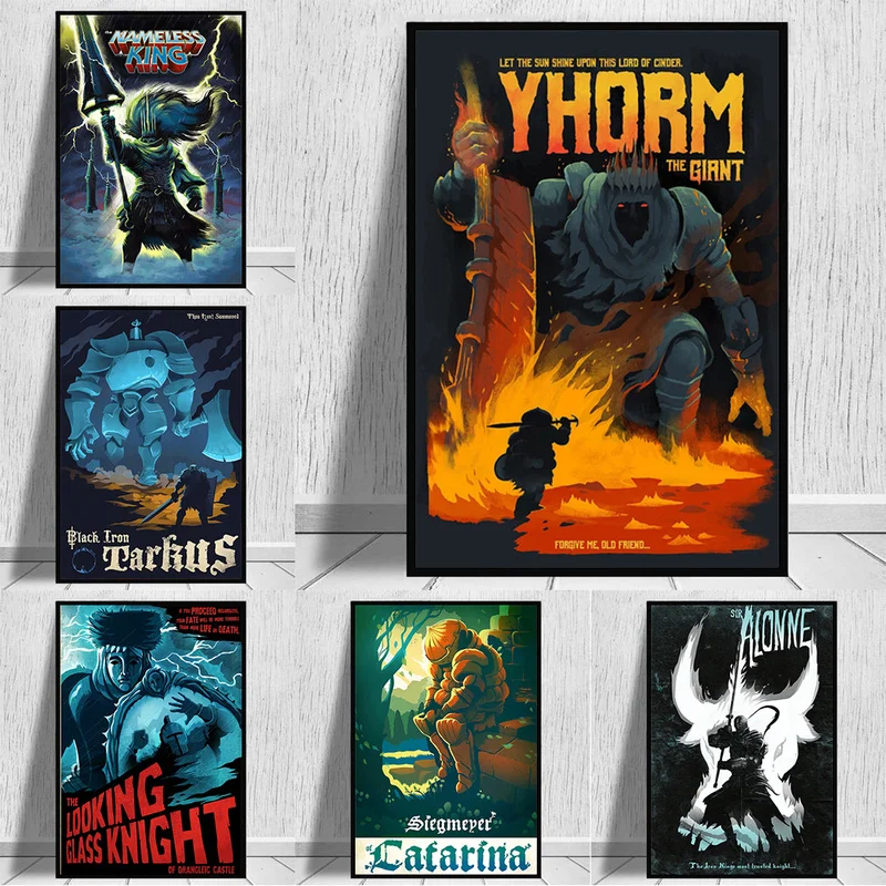 Video Game Mural Poster | Dark Souls Posters | Canvas Video Games ...