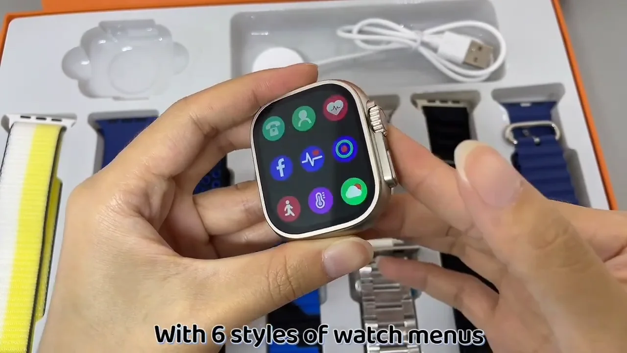 7 in 1 Smart Watch - 7 Straps Smart watch Ultra watch 8 for Gift - 7in1 ...