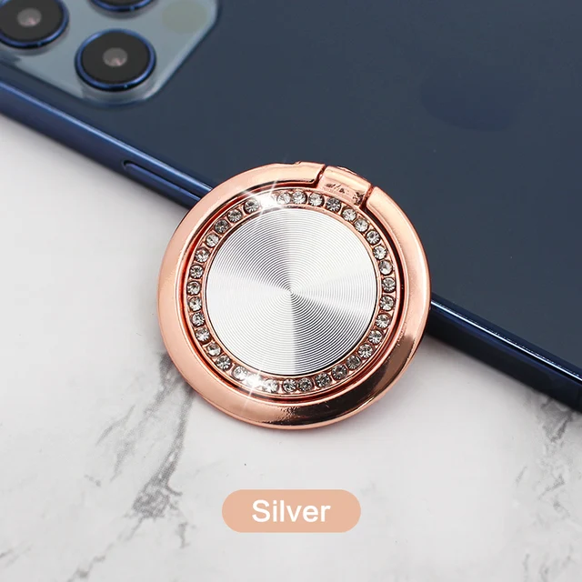 Luxury Metal Mobile Phone Socket Holder Universal 360 Degree Rotation ...